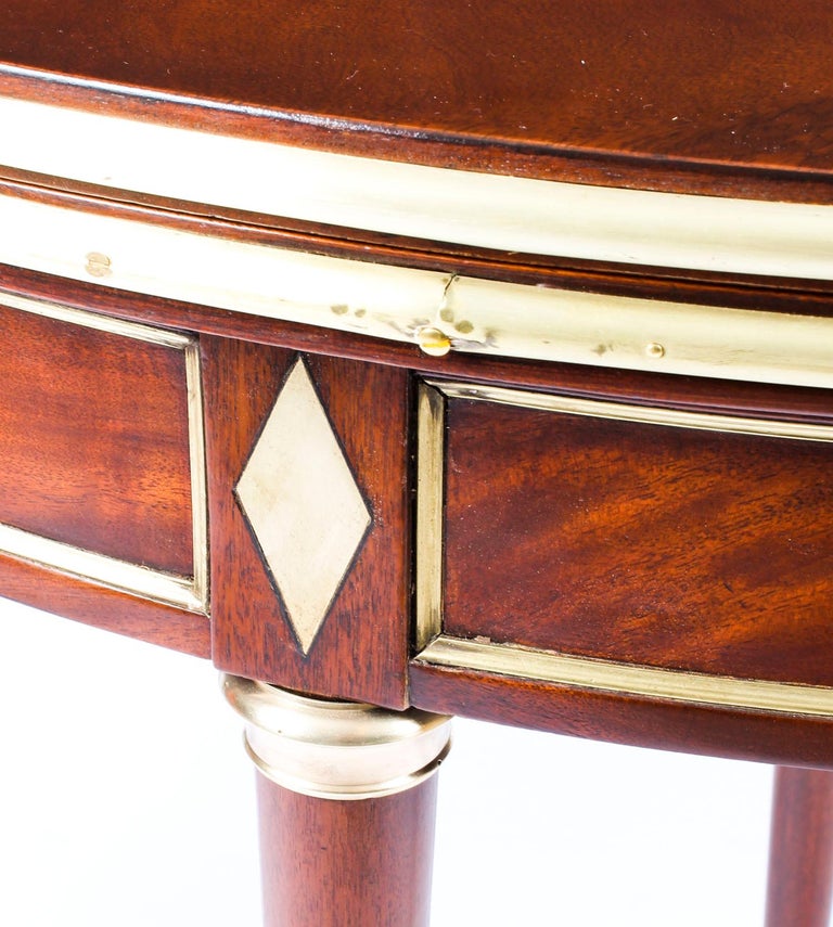 Antique French Directoire Brass Mounted Card Table, Early 19th Century ...