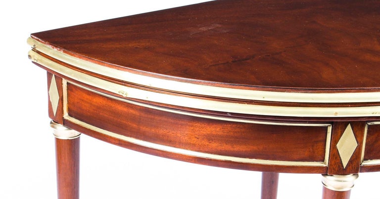Antique French Directoire Brass Mounted Card Table, Early 19th Century ...