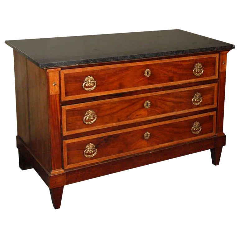 Antique French Directoire Style Console, Faux Marble at 1stDibs