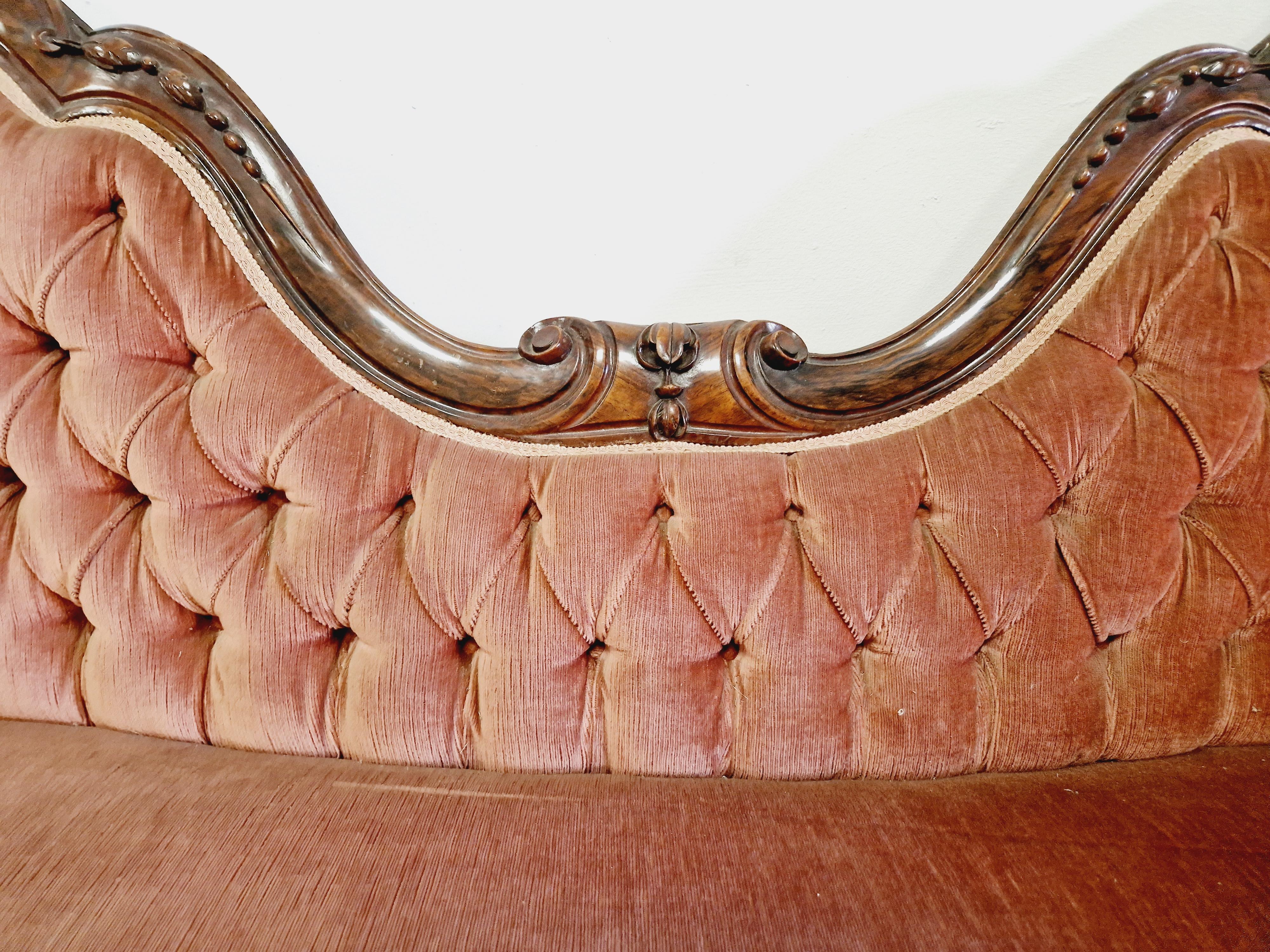 Antique French Double Spoon Sofa at 1stDibs