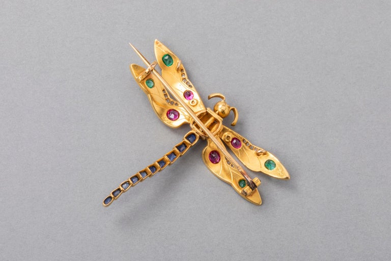 Antique French Dragonfly Brooch at 1stDibs