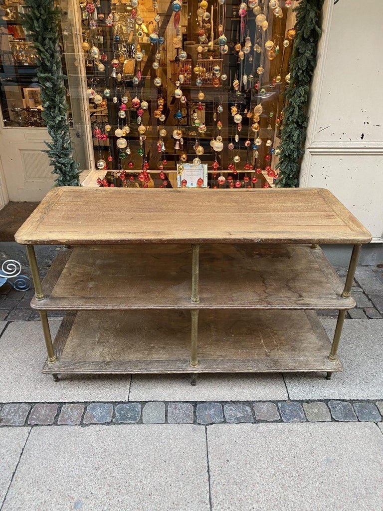 Antique French Drapery Table/Shelving Console, 1900s, France at 1stDibs