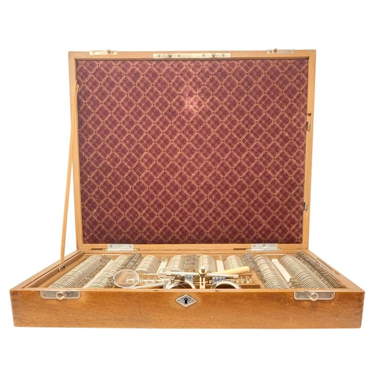 Antique French Early 20th Century Ophthalmology Kit for Trial Lens ...
