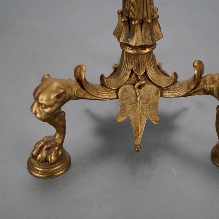 Antique French Empire Gilt Bronze Figural Candlesticks 19th C For Sale ...