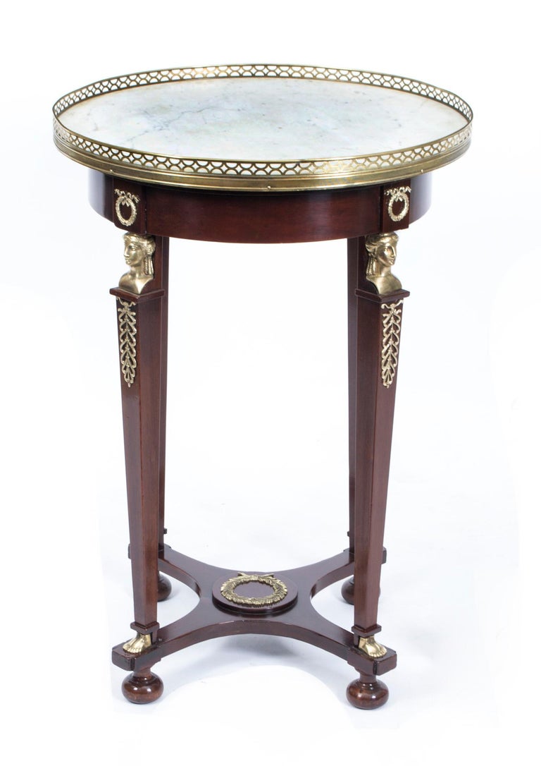 Antique French Empire Marble and Ormolu Occasional Table 19th Century ...