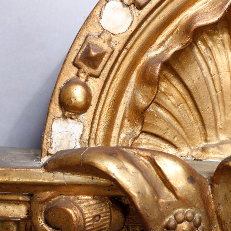 Antique French Empire Napoleon III Figural Giltwood Wall Mirror, circa ...