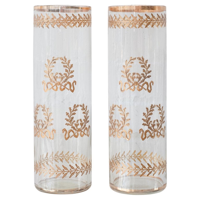 Antique French Empire Straight Crystal Vases with Ormolu Detail For ...