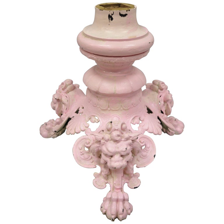 Antique French Empire Style Cast Iron Pedestal Coffee Side Table Base ...