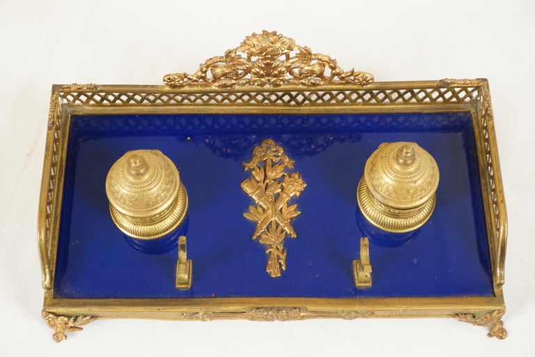 Antique French Empire Style Ink Stand, Desk Inkwell, France 1880, H527 ...