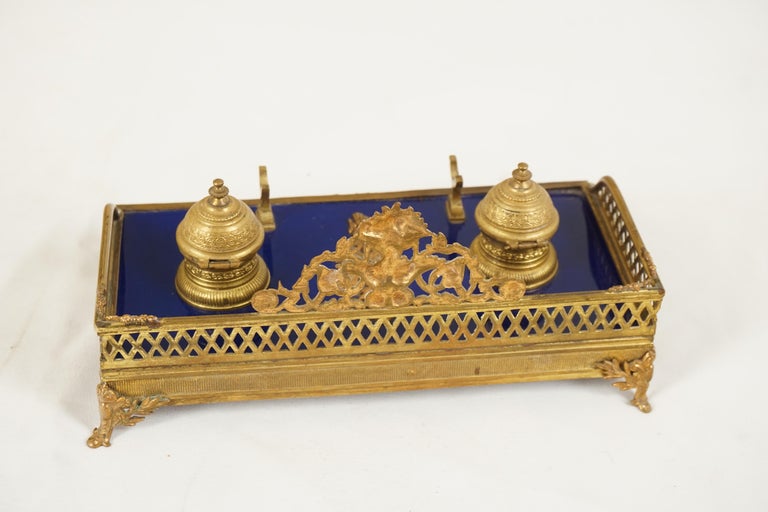Antique French Empire Style Ink Stand, Desk Inkwell, France 1880, H527 ...