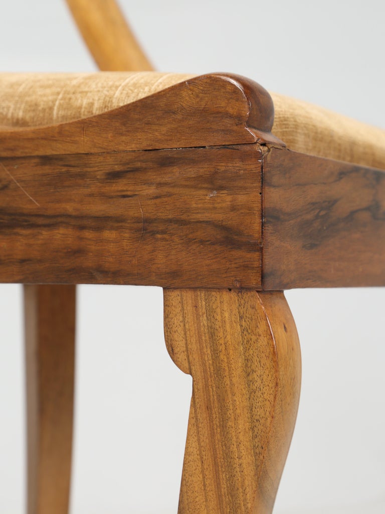 Antique French Empire Style Walnut Barrel-Back Chairs Restored in ...