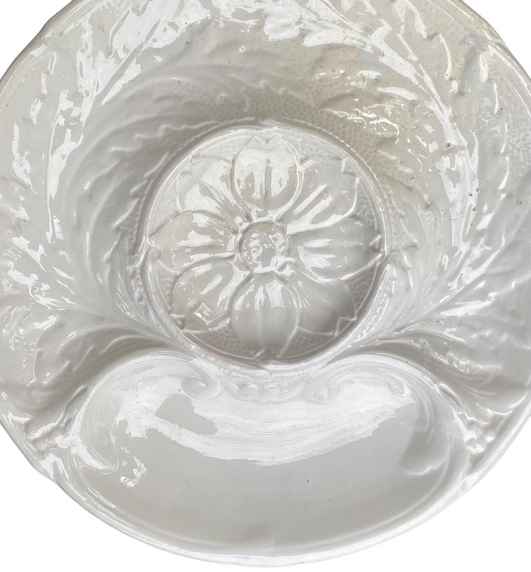 Antique French Faience Artichoke Plates, Set of Ten For Sale at 1stDibs