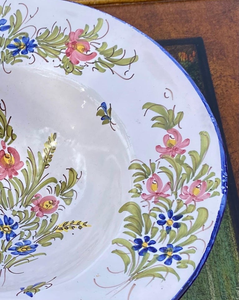 Antique French Faience Barber Bowl For Sale at 1stDibs