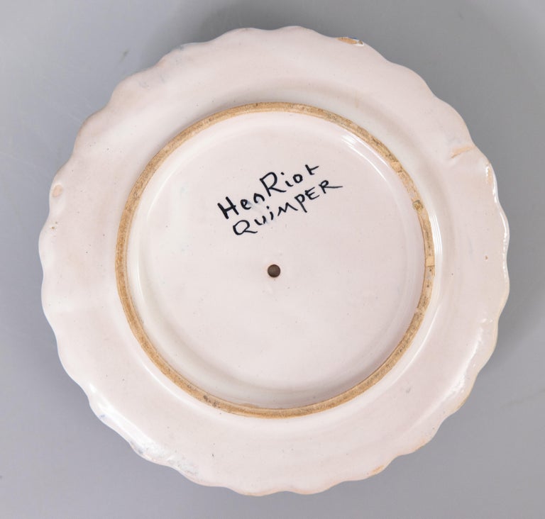 Antique French Faience Quimper Lidded Butter Bowl Dish circa 1920 For ...