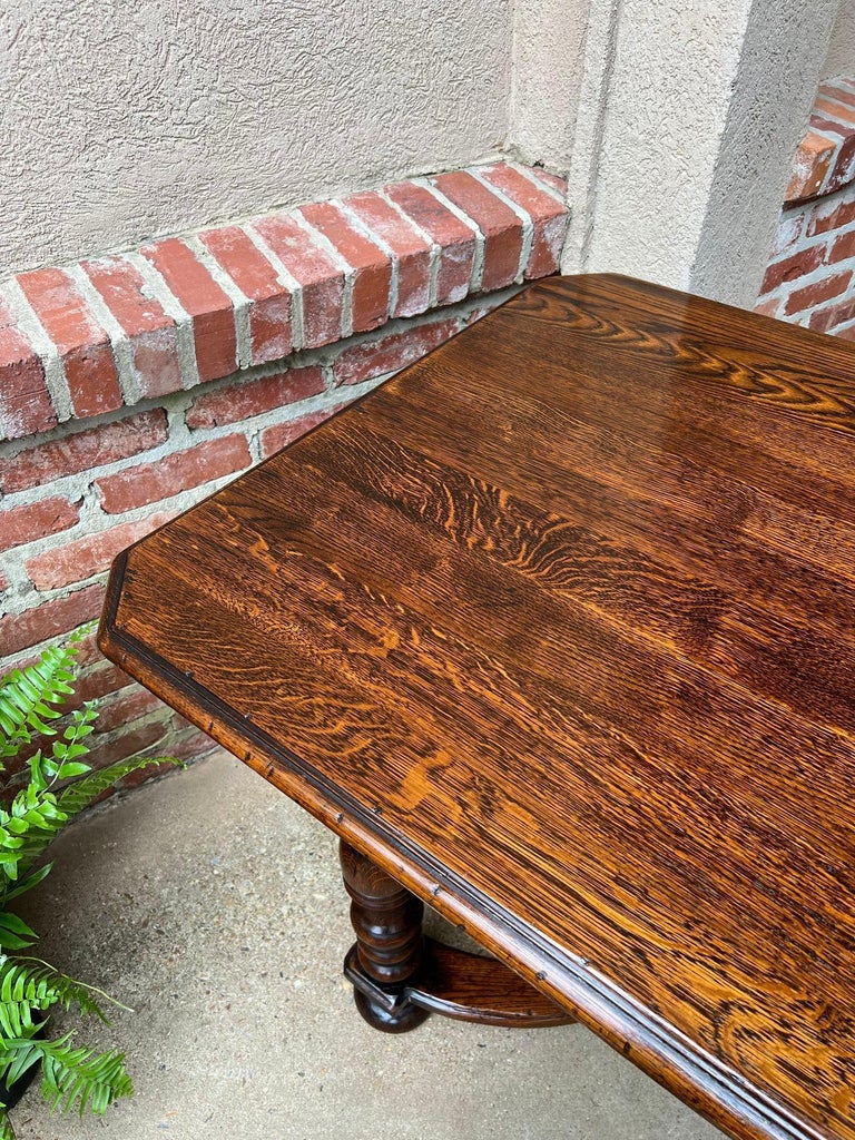 Antique French Farm Table Dining Library Desk Carved Oak Farmhouse For ...