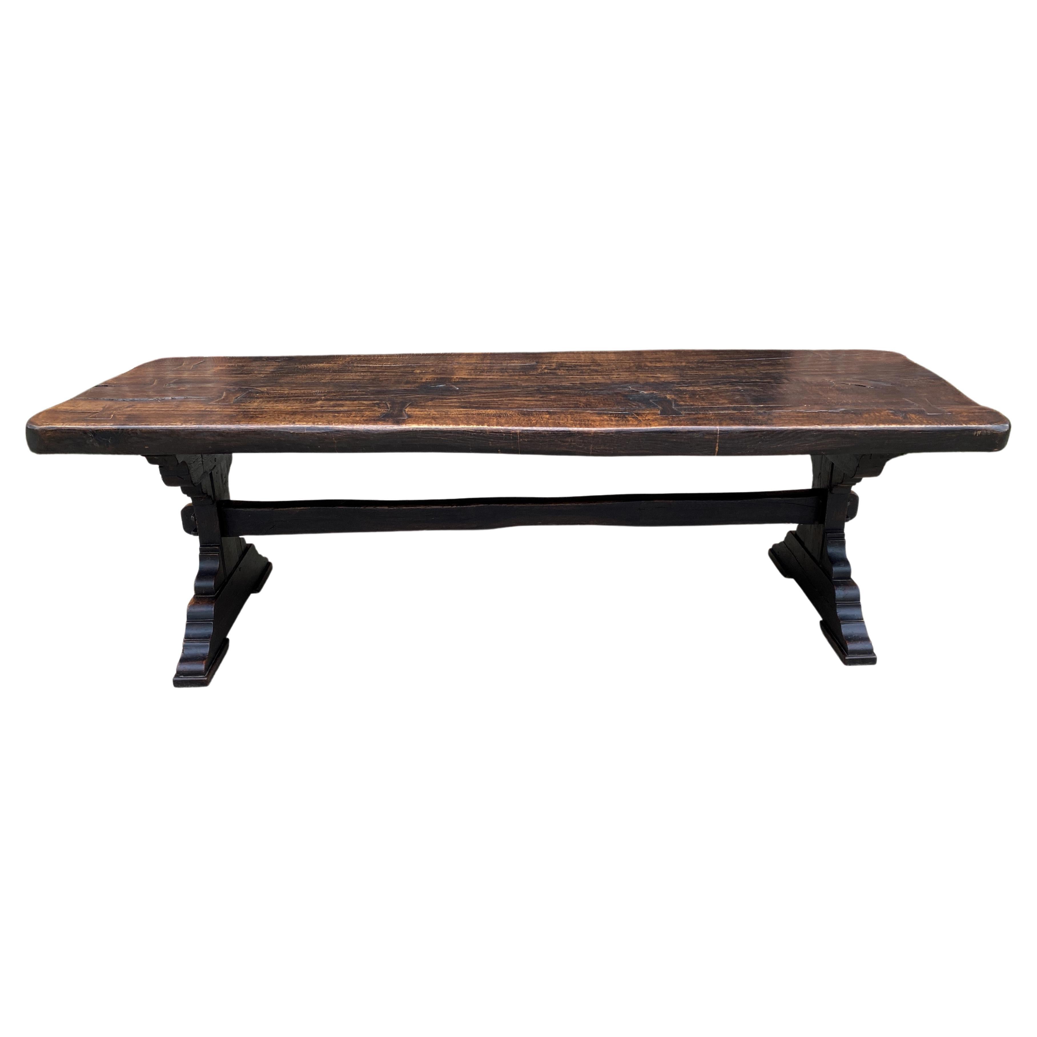 Antique French Farm Table Dining Refectory Table Desk Farmhouse Oak at ...