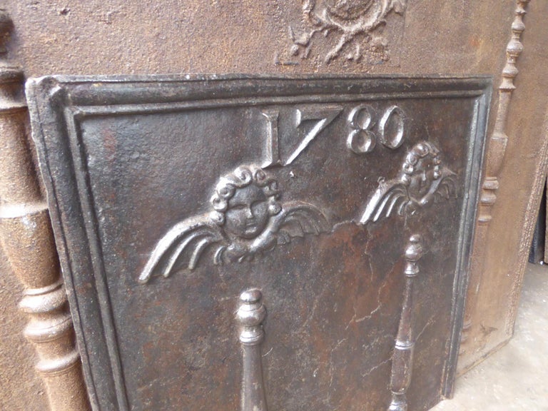 Antique French Fireback with Pillars of Hercules, 18th Century For Sale ...