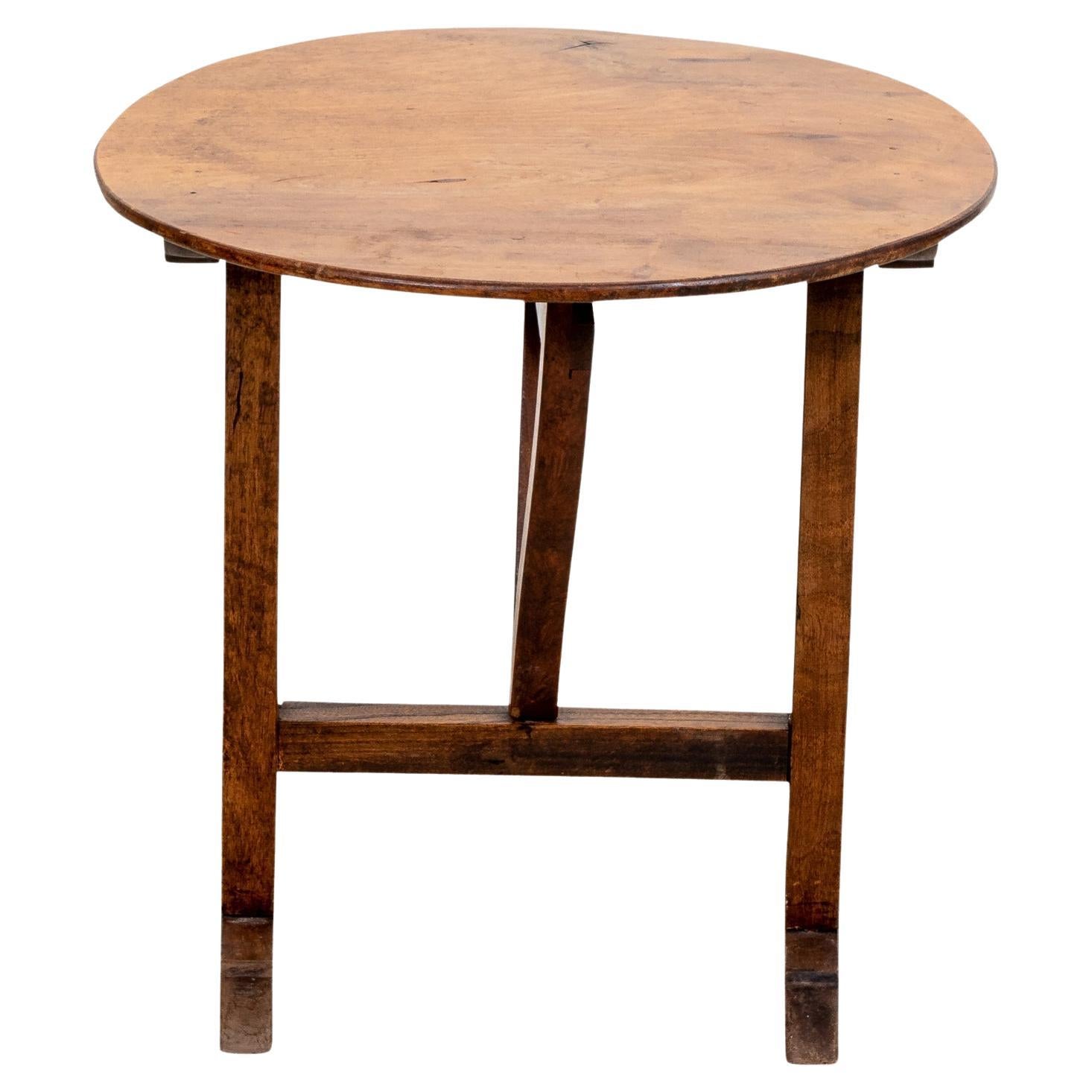 French Antique Wine Tasting Table with Butterfly Support, Cute Size at ...