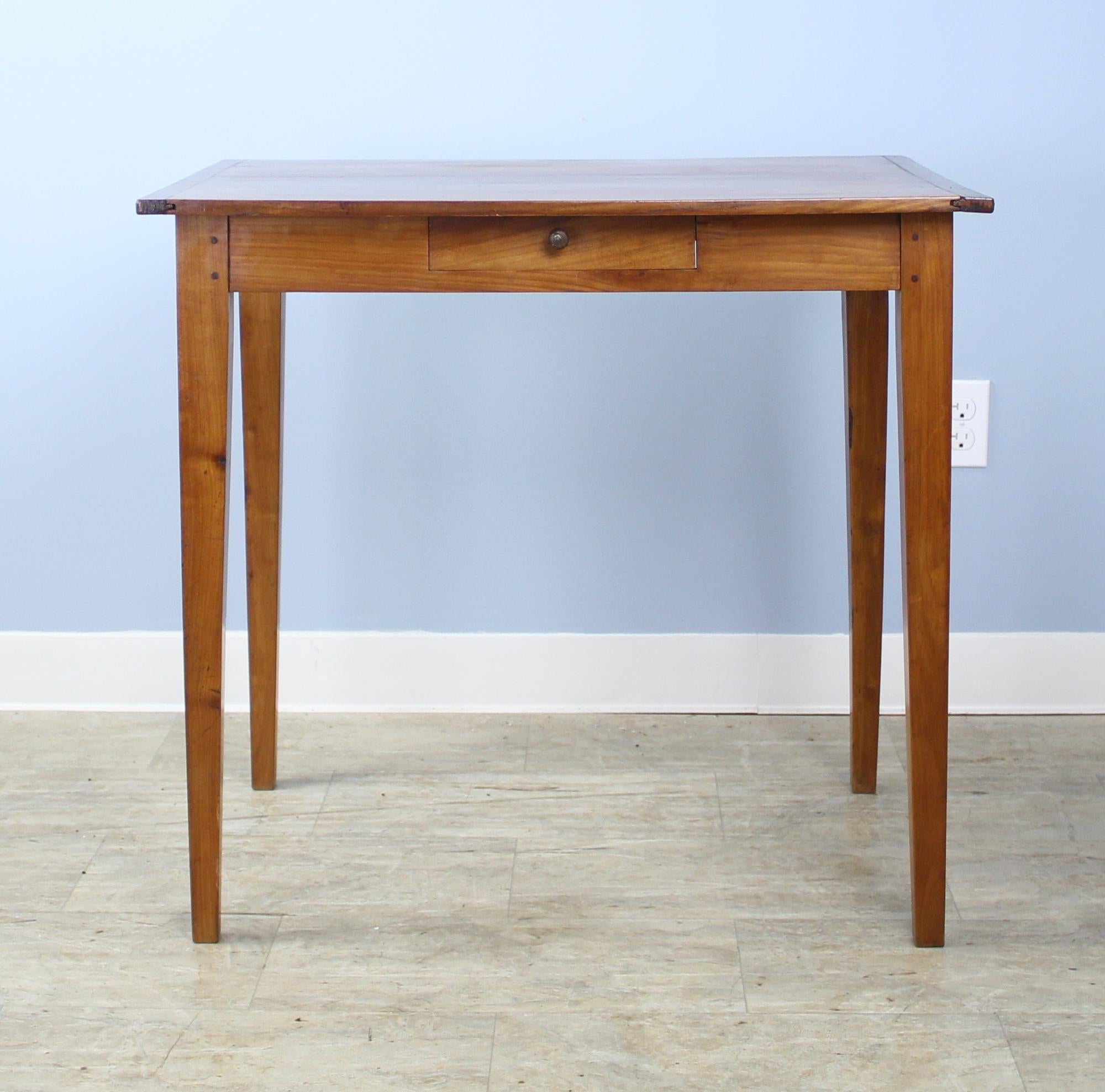 Antique French Fruitwood Side Table, Breadboard Ends For Sale at ...