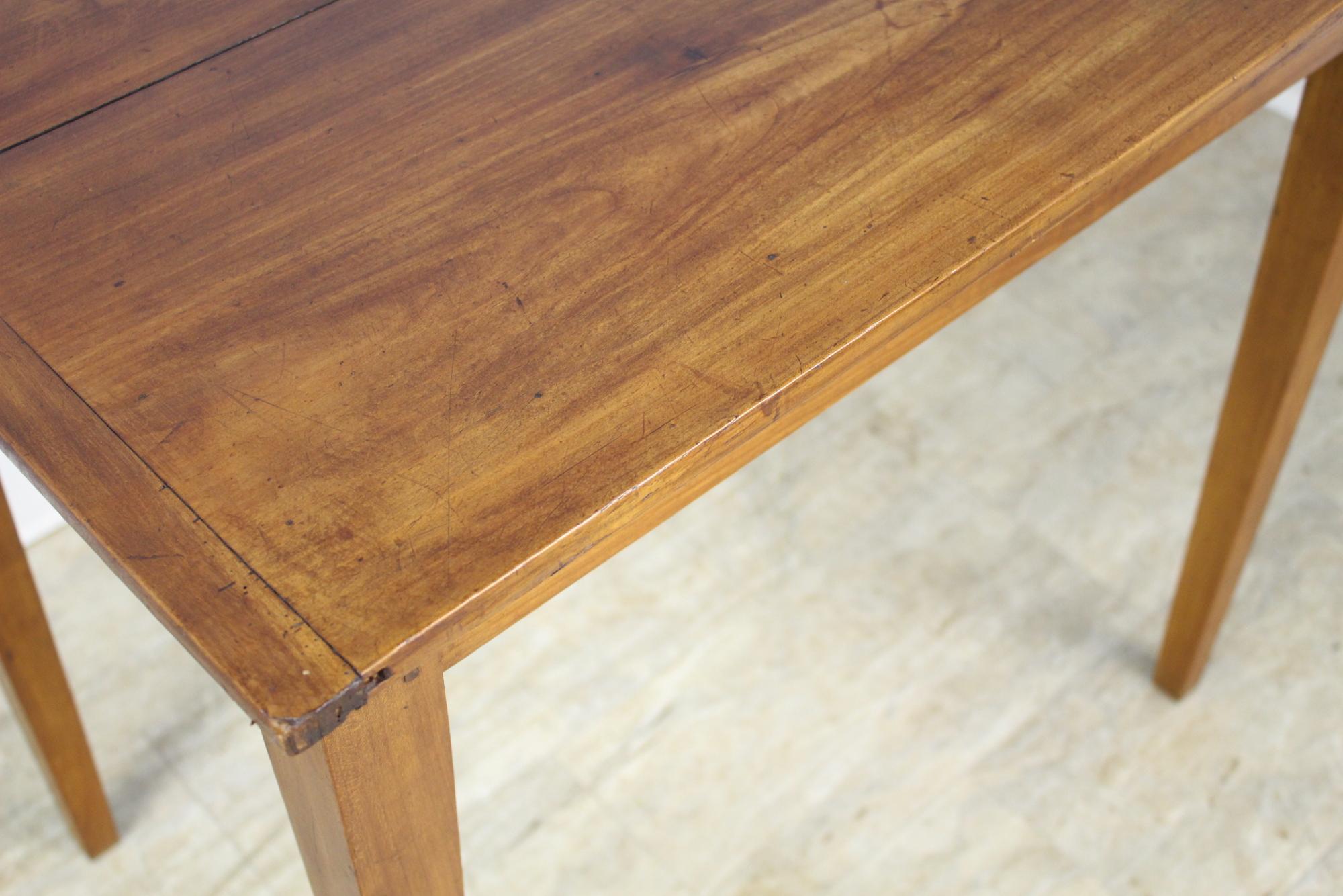 Antique French Fruitwood Side Table, Breadboard Ends For Sale at ...