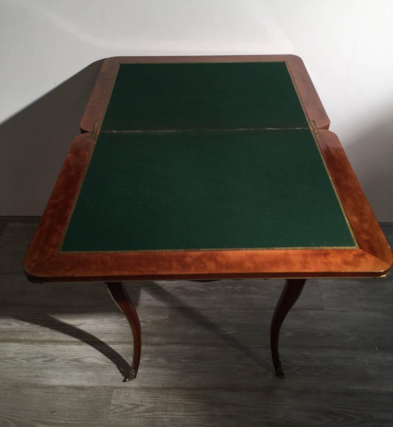 Antique French Game Table with Polished Mounts For Sale at 1stdibs