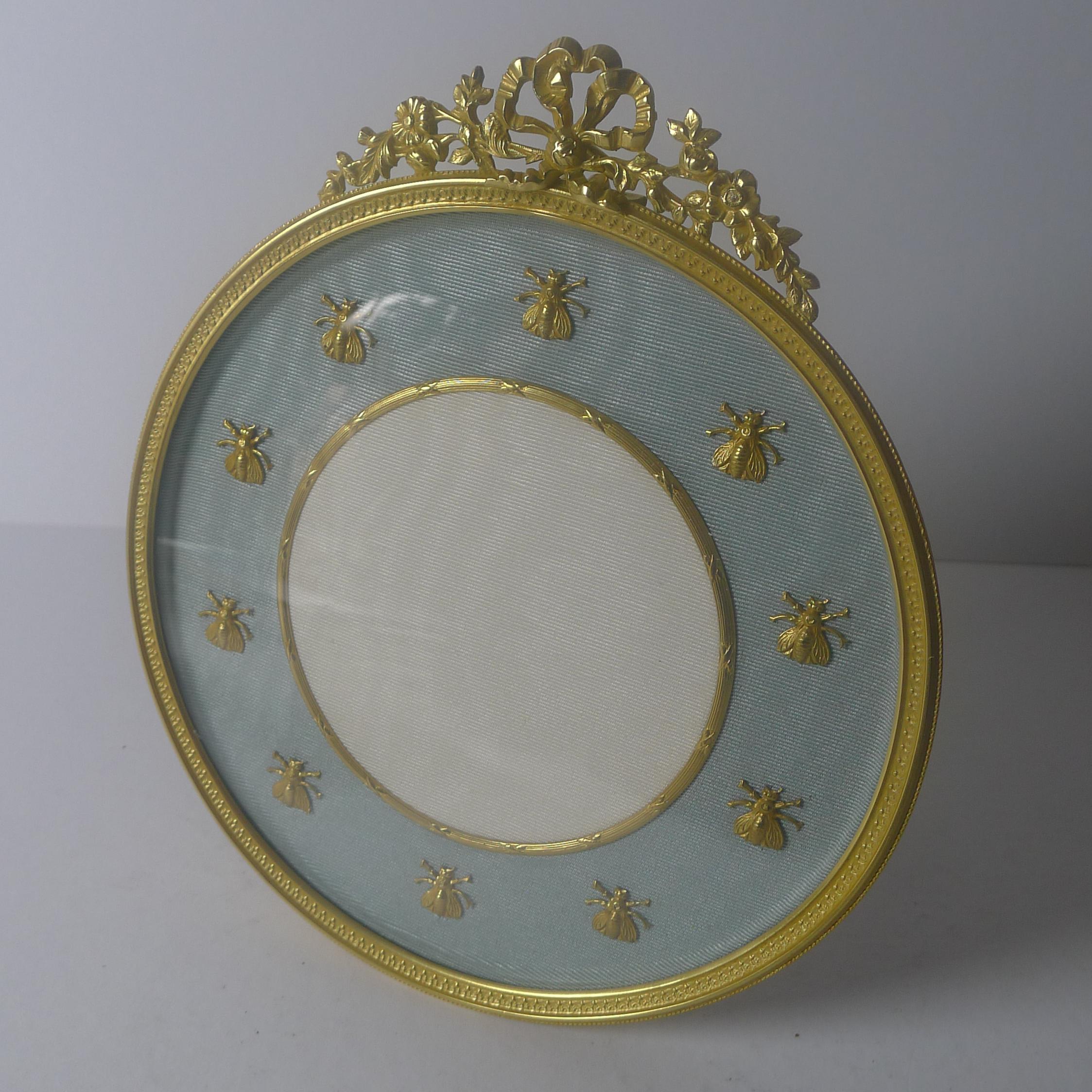 Antique French Fotografía / Marco de Bronce Dorado - Abejas ...