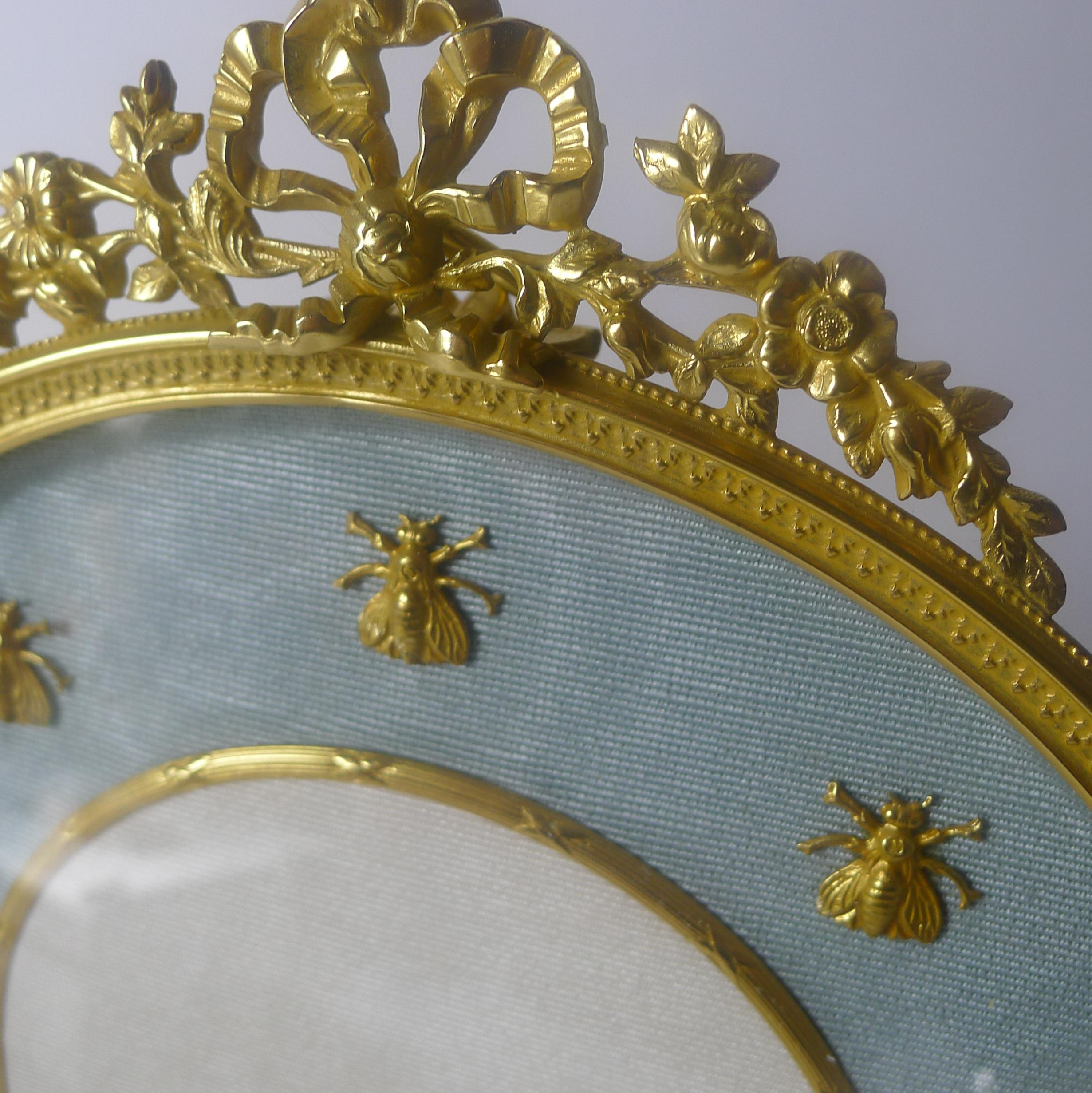 Antique French Fotografía / Marco de Bronce Dorado - Abejas ...