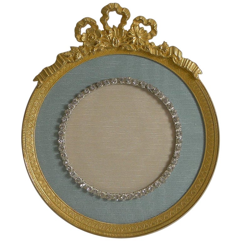 Antique French Gilded Bronze Picture Frame, Paste Stones, circa 1900 at ...