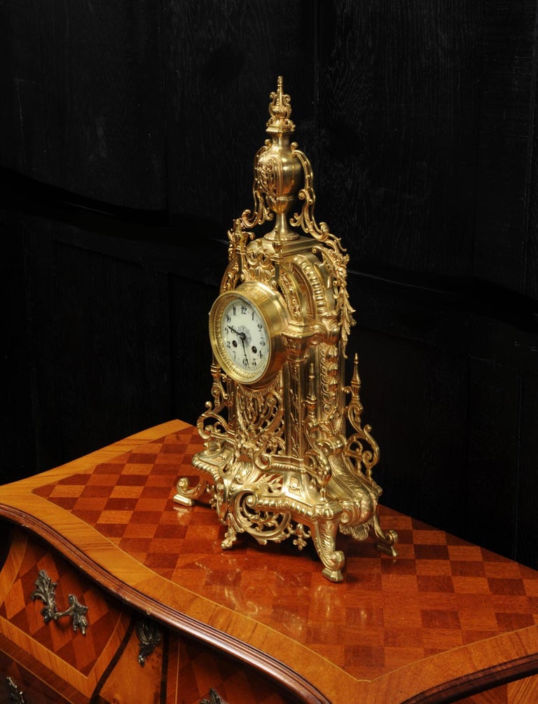Antique French Gilt Bronze Baroque Clock at 1stDibs