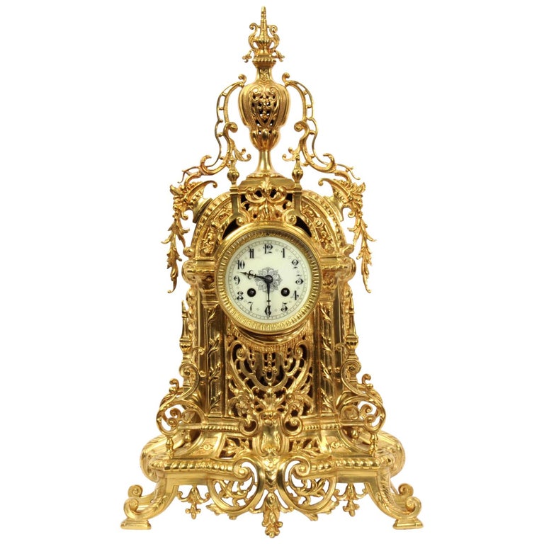 Antique French Gilt Bronze Baroque Clock at 1stDibs | baroque clocks
