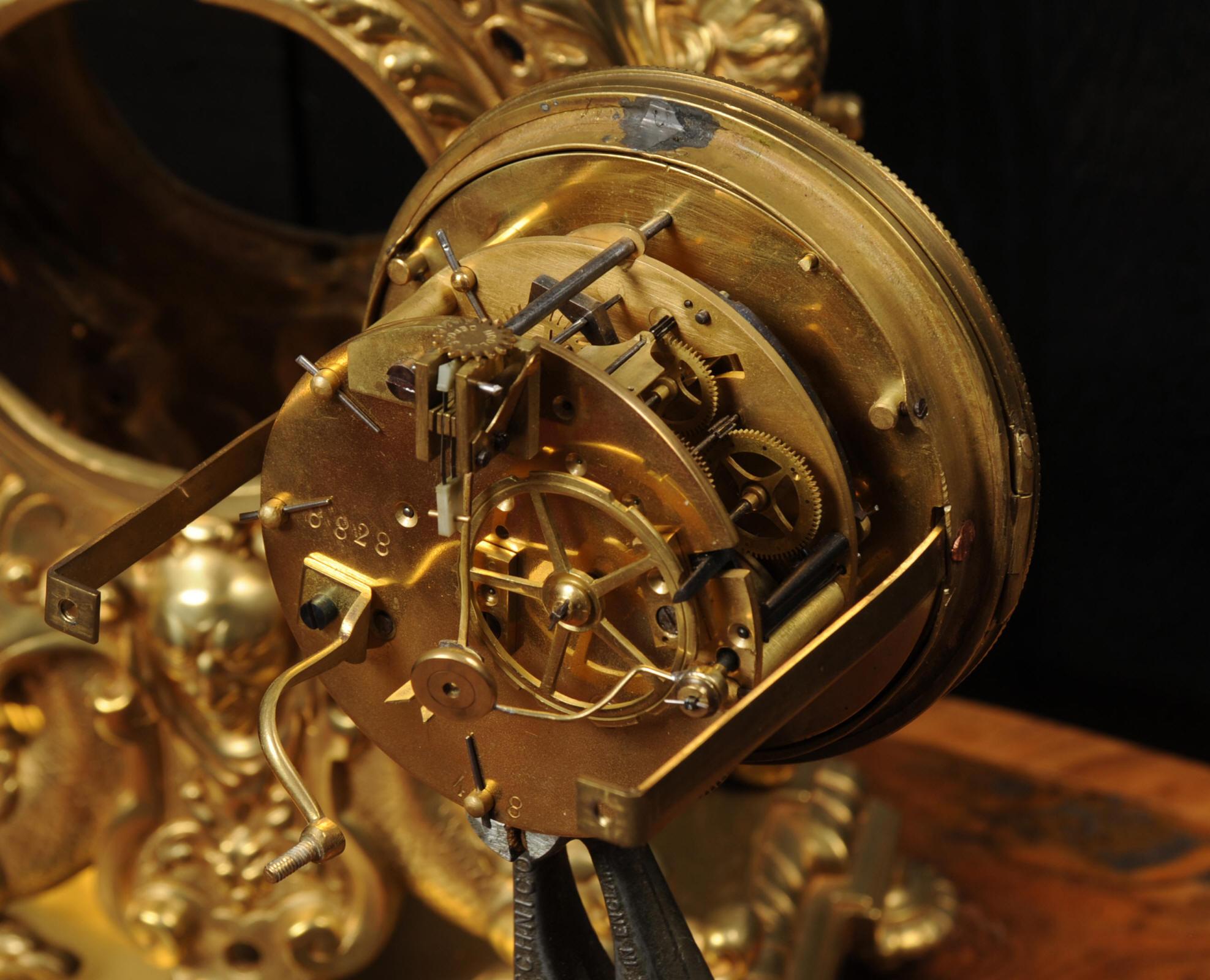 Antique French Gilt Bronze Baroque Clock, Mythical Sea at 1stDibs