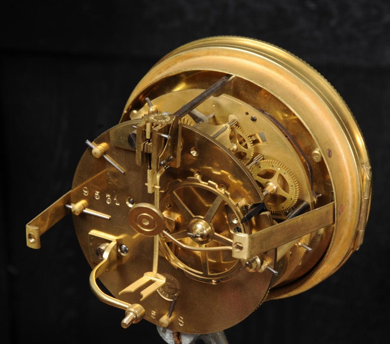 Antique French Gilt Bronze Clock by Samuel Marti at 1stDibs