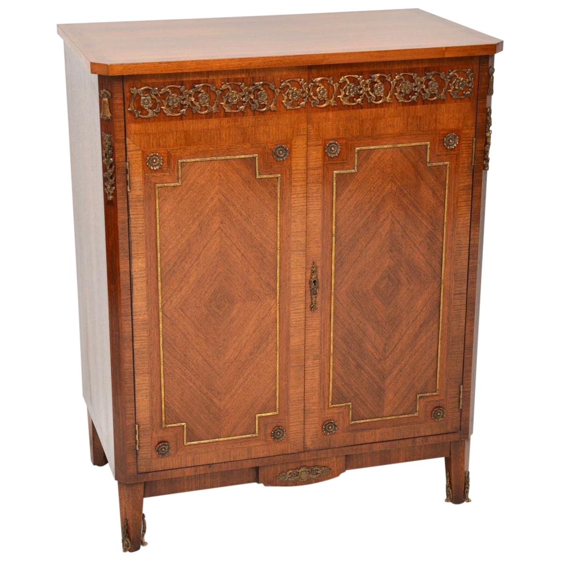 Antique French Gilt Bronze Mounted King Wood Cabinet at 1stDibs