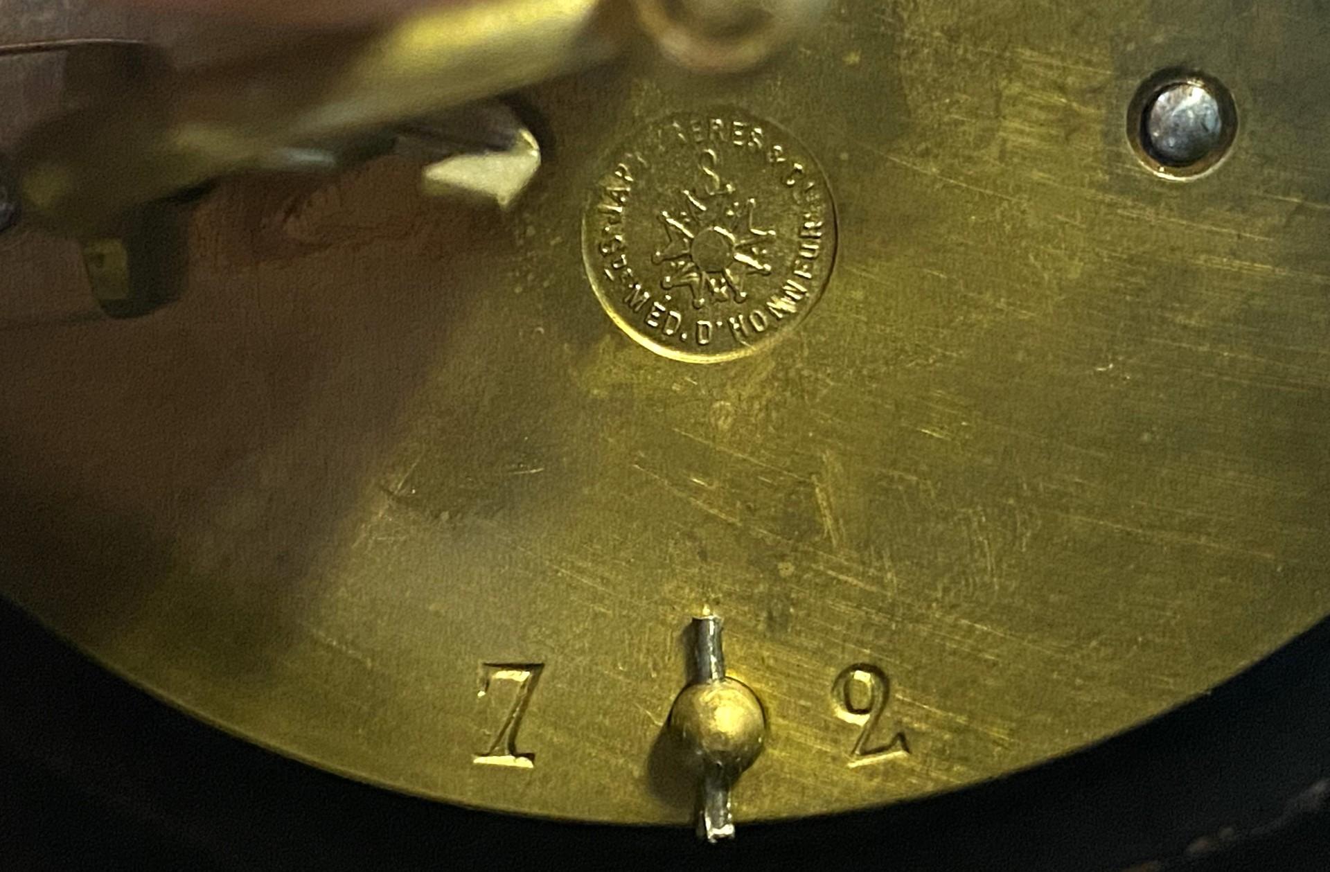 Antique French Gilt Bronze Porcelain 8 Day Japy Freres Mantel Clock and ...