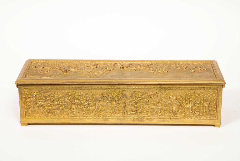 Antique French Gilt Bronze Rectangular Table Box at 1stDibs
