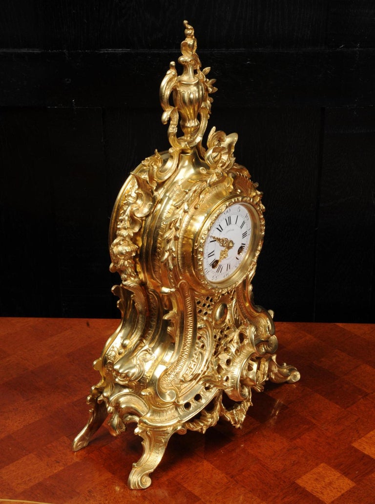 Antique French Gilt Bronze Rococo Clock at 1stDibs | french rococo ...