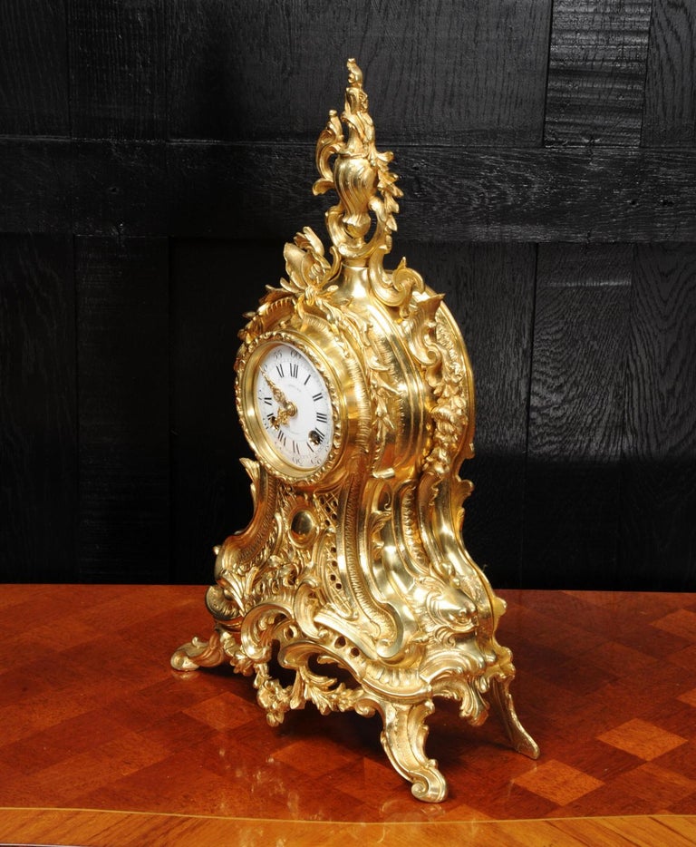 Antique French Gilt Bronze Rococo Clock at 1stDibs | french rococo ...