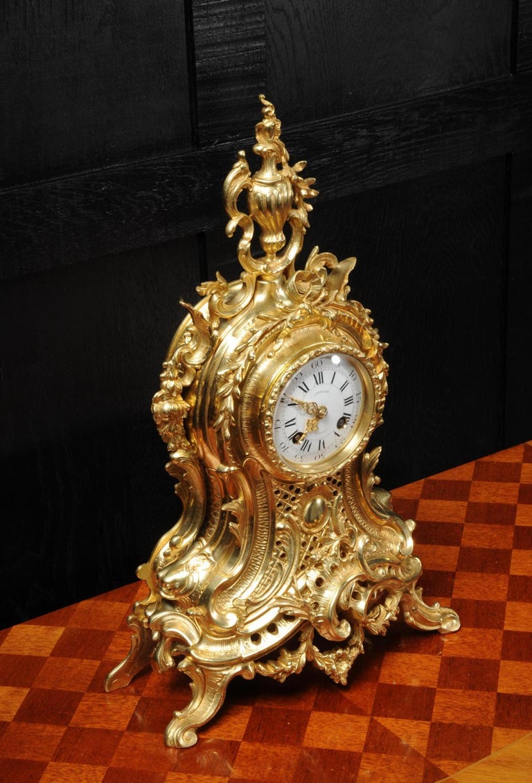 Antique French Gilt Bronze Rococo Clock at 1stDibs | french rococo ...