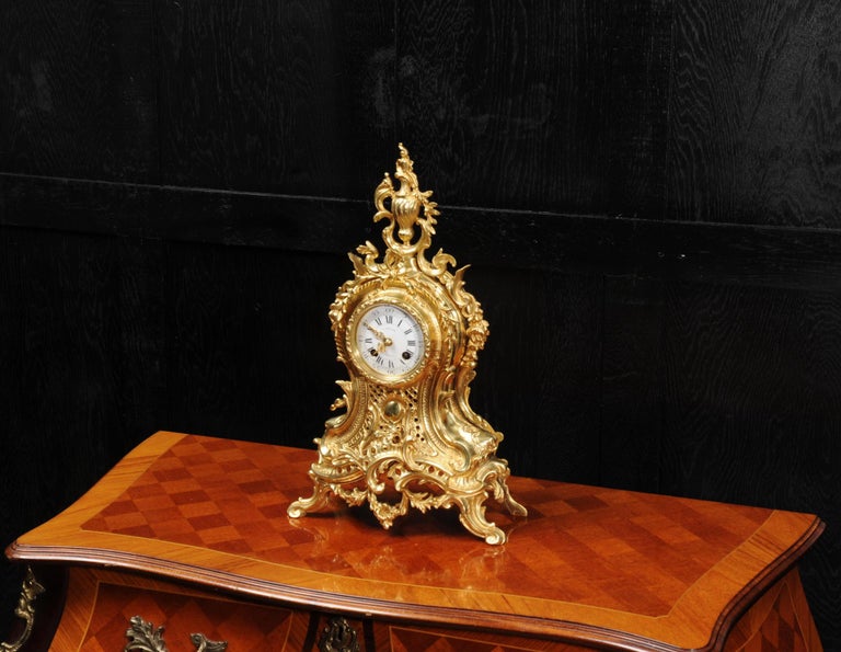 Antique French Gilt Bronze Rococo Clock at 1stDibs | french rococo ...