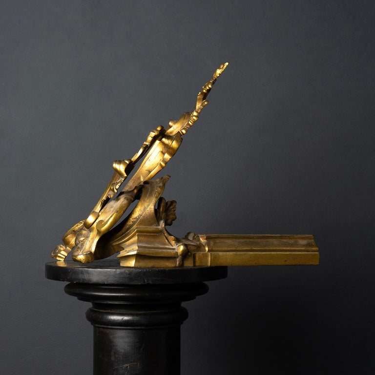 Antique French Gilt Bronze Rococo Style Chenet, 19th Century For Sale ...
