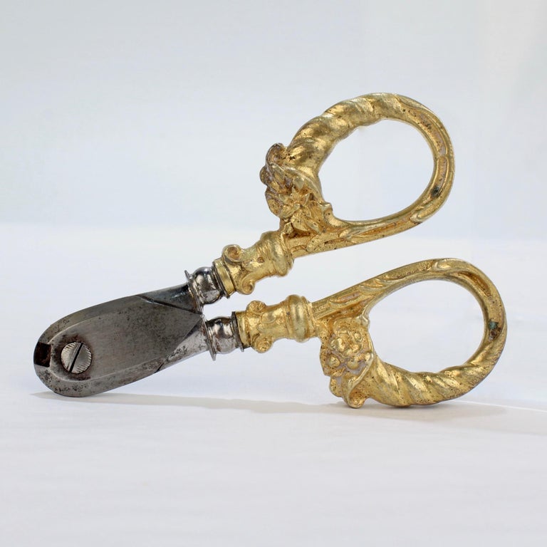 Antique French Gilt Dore Bronze Pair of Champagne Wire Cutter Shears or ...