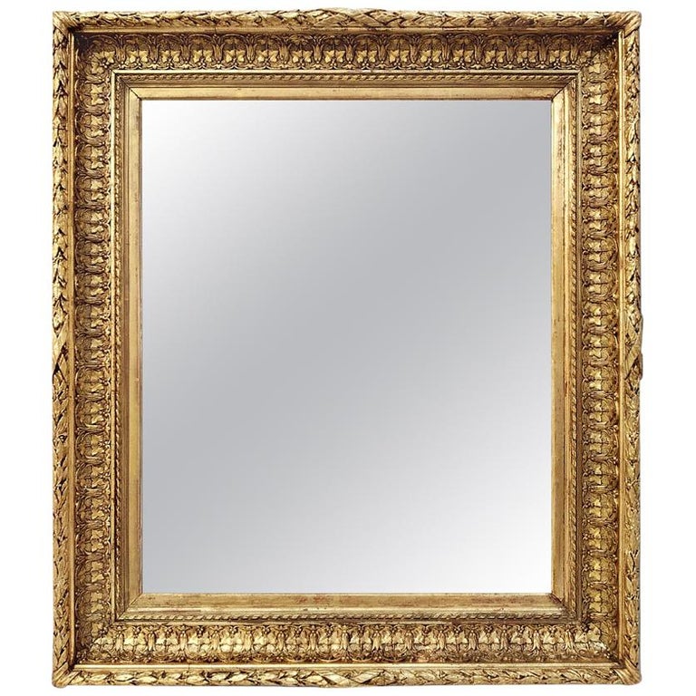 Antique French Giltwood Mirror, Barbizon Style, circa 1850 at 1stDibs