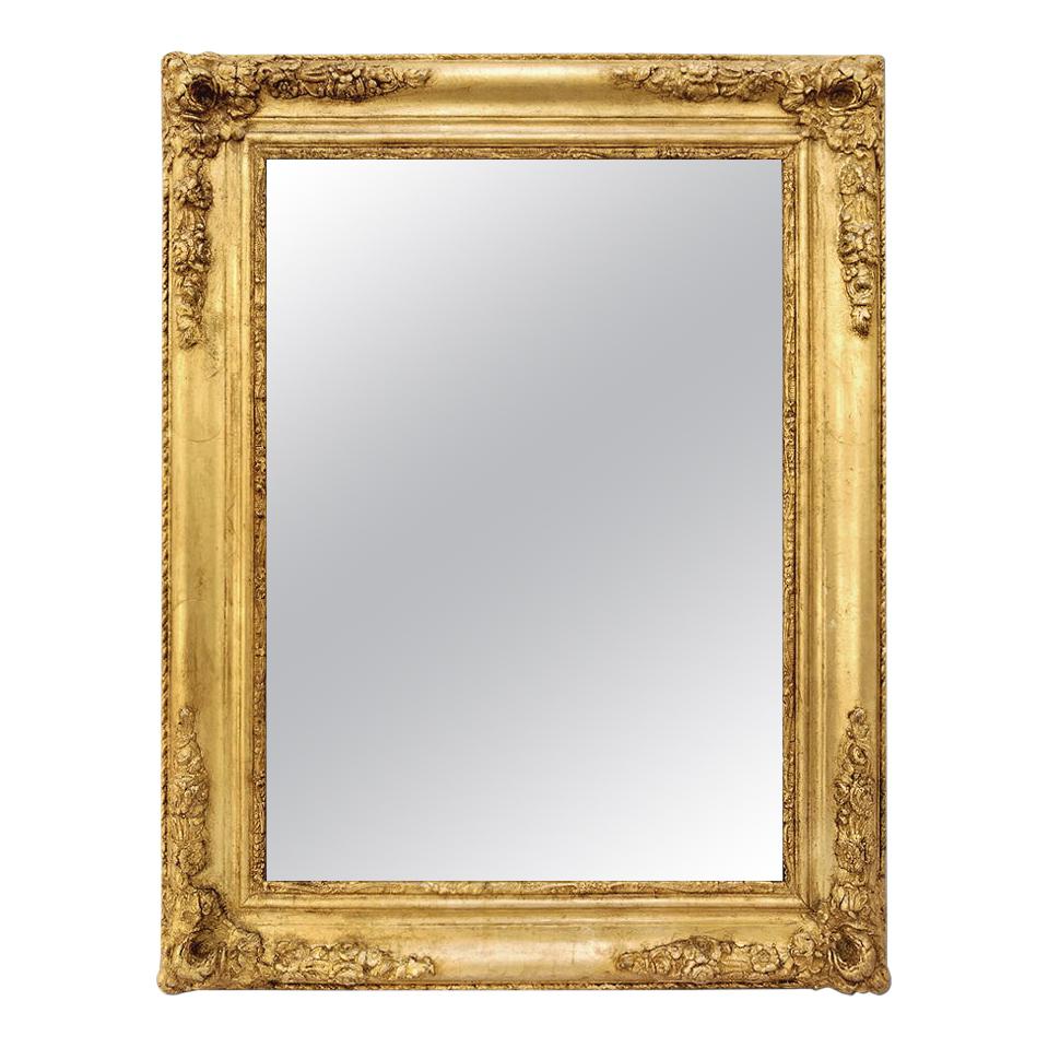 Antique French Giltwood Mirror, Art Deco Style, circa 1940 For Sale at ...