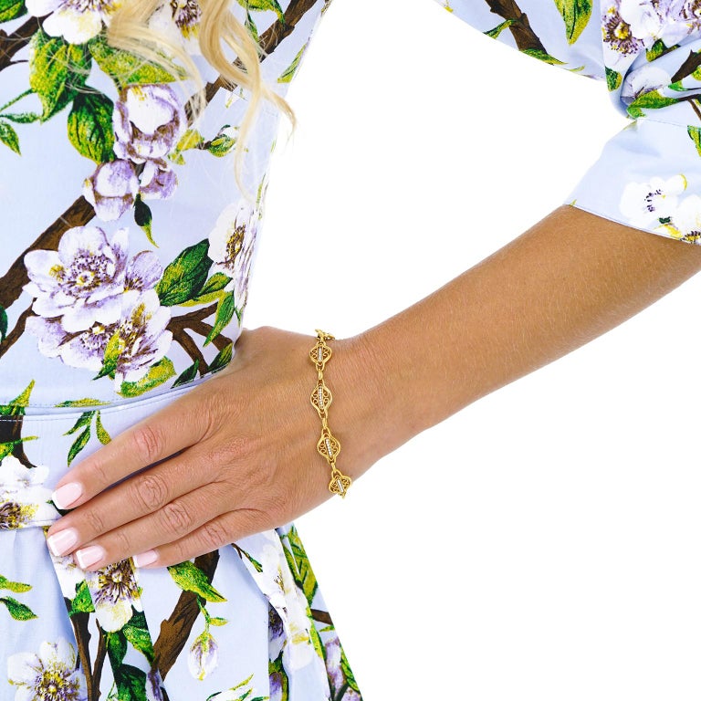 Antique French Gold and Pearl Bracelet For Sale at 1stDibs