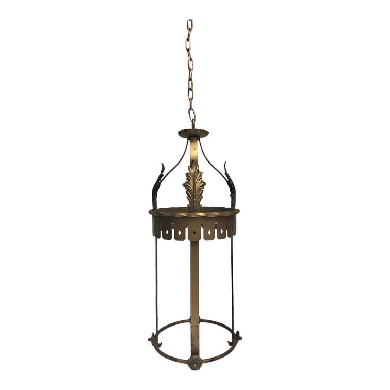 Antique French Gold Decorative Lantern For Sale at 1stDibs