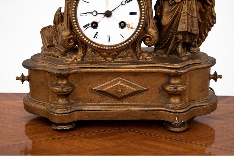 Antique French Gold Mantel Clock, circa 1900 For Sale at 1stDibs