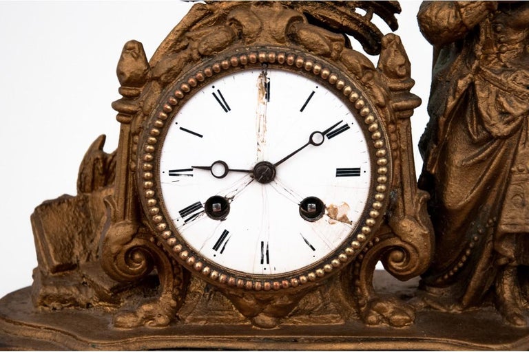 Antique French Gold Mantel Clock, circa 1900 For Sale at 1stDibs