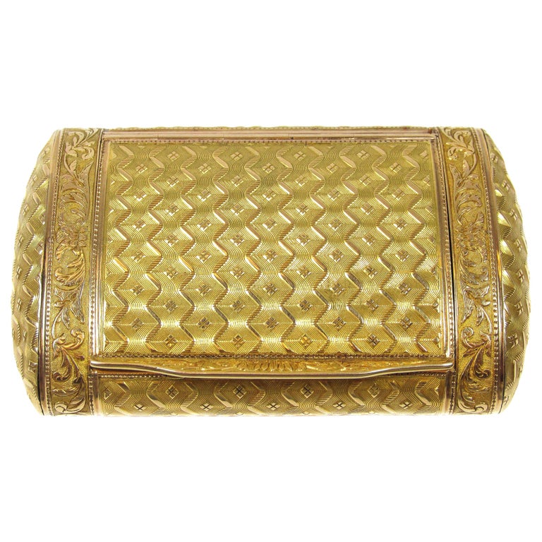 Antique French Gold Pill Box at 1stDibs
