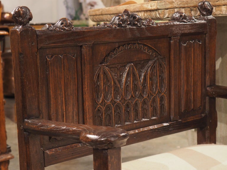 Antique French Gothic Oak Chaise Longue, Circa 1870 For Sale at 1stDibs