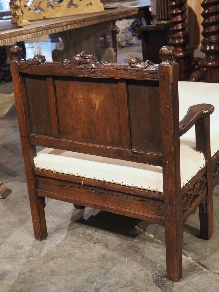 Antique French Gothic Oak Chaise Longue, Circa 1870 For Sale at 1stDibs